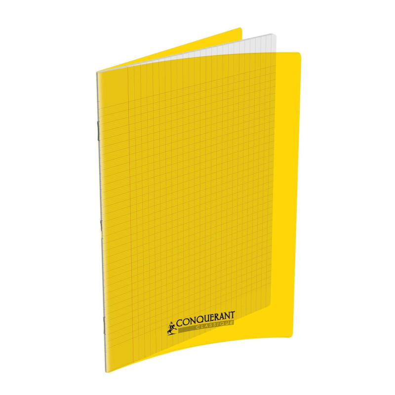 - Cahier piqûre Conquérant 24x32, 140 pages Seyes avec couverture polypro